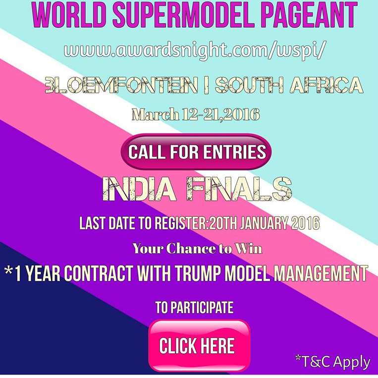 World Supermodel India 2016 – The Great Pageant Company