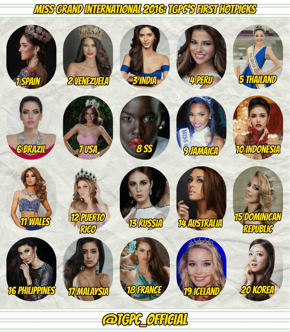 Miss Grand International 2016: TGPC’s First Official Hotpicks – The ...